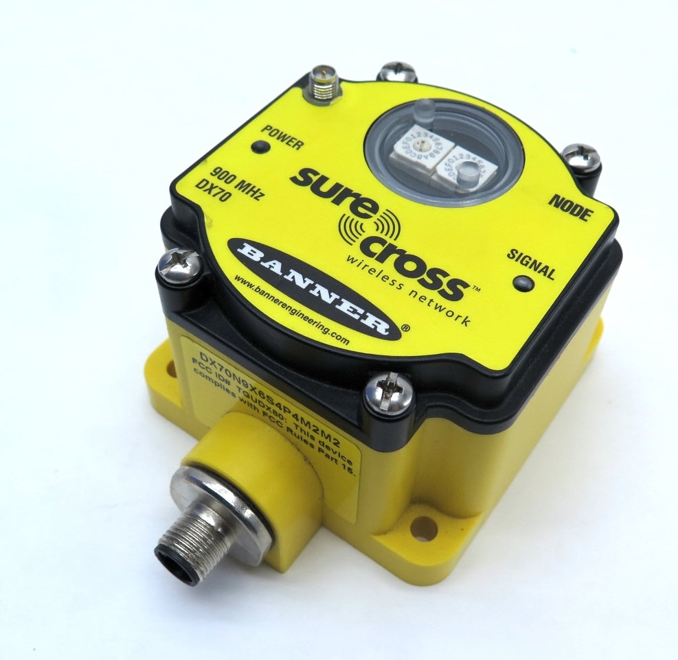 Banner DX70N9X6S4P4M2M2 Sure Cross 900Mhz Node Network Wireless Module ...