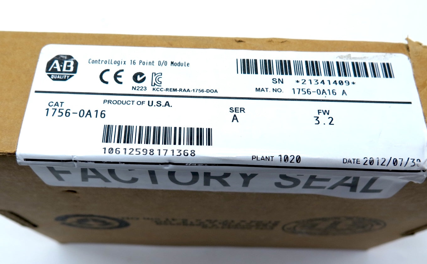 Allen-Bradley 1756-0A16 ControlLogix 16 Point D/0 Module SER.A ...