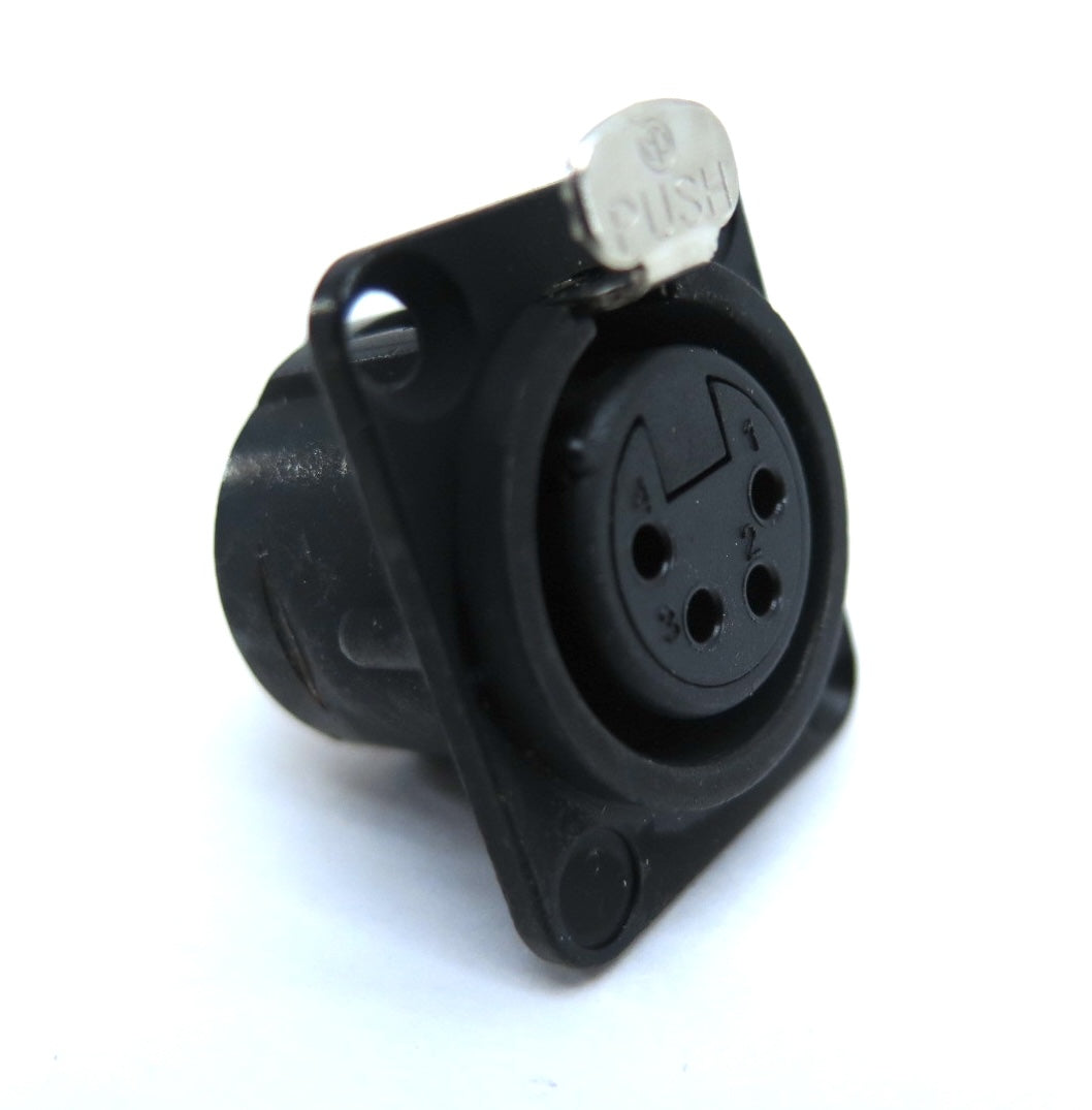 Neutrik NC4FD-L-B-1 XLR Female D Type Panel Mount LOT OF 2 | Advance ...