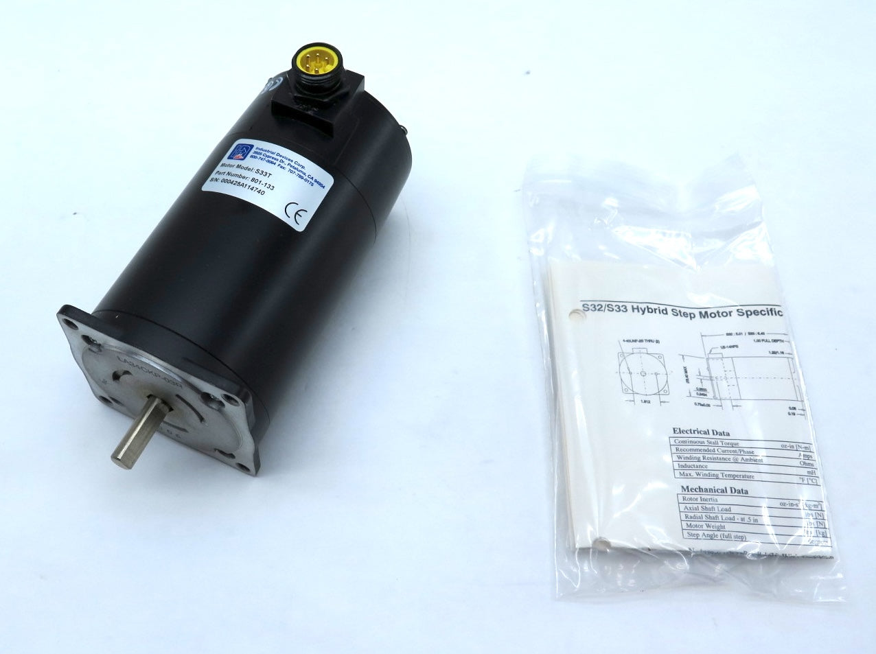 Industrial Devices Corp. 801-133 / S33 Step Servo Motor NEW | Advance ...