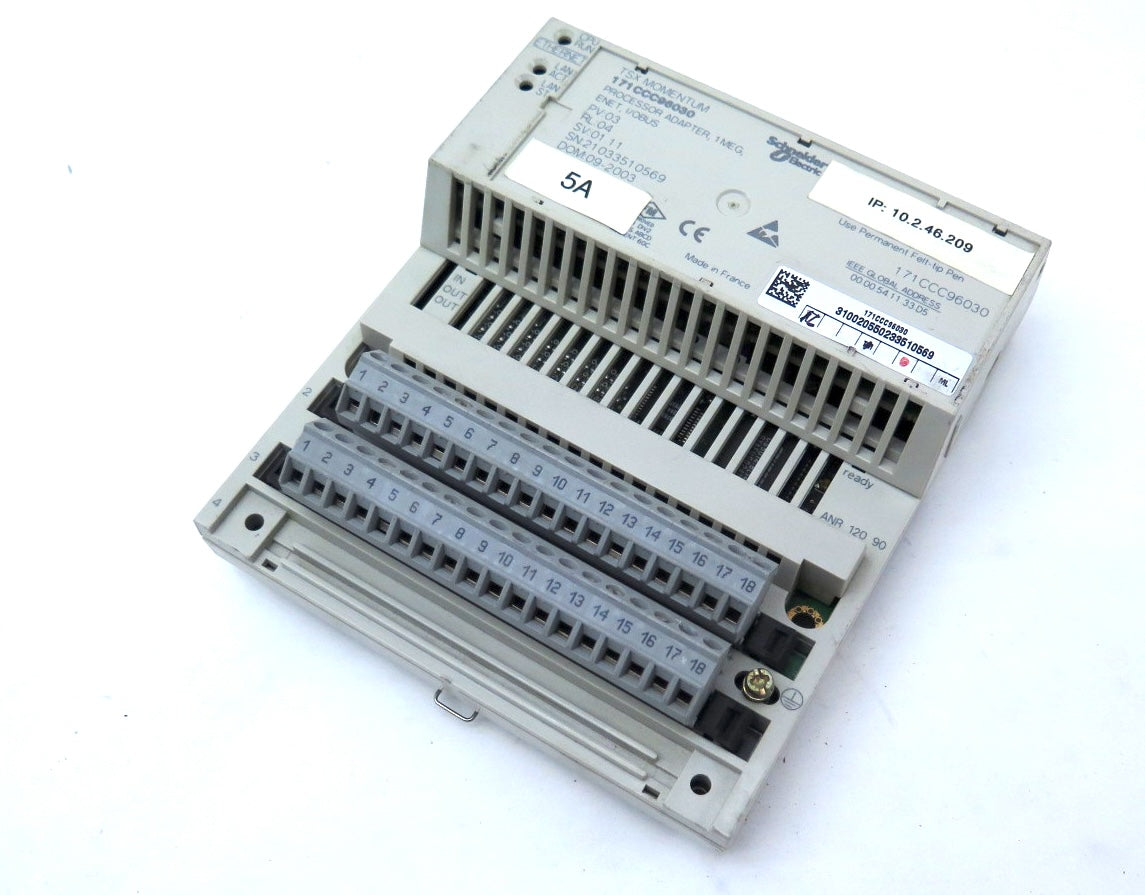 Schneider Electric 171CCC96030 TSX Momentum Processor Adapter 1 MEG ...