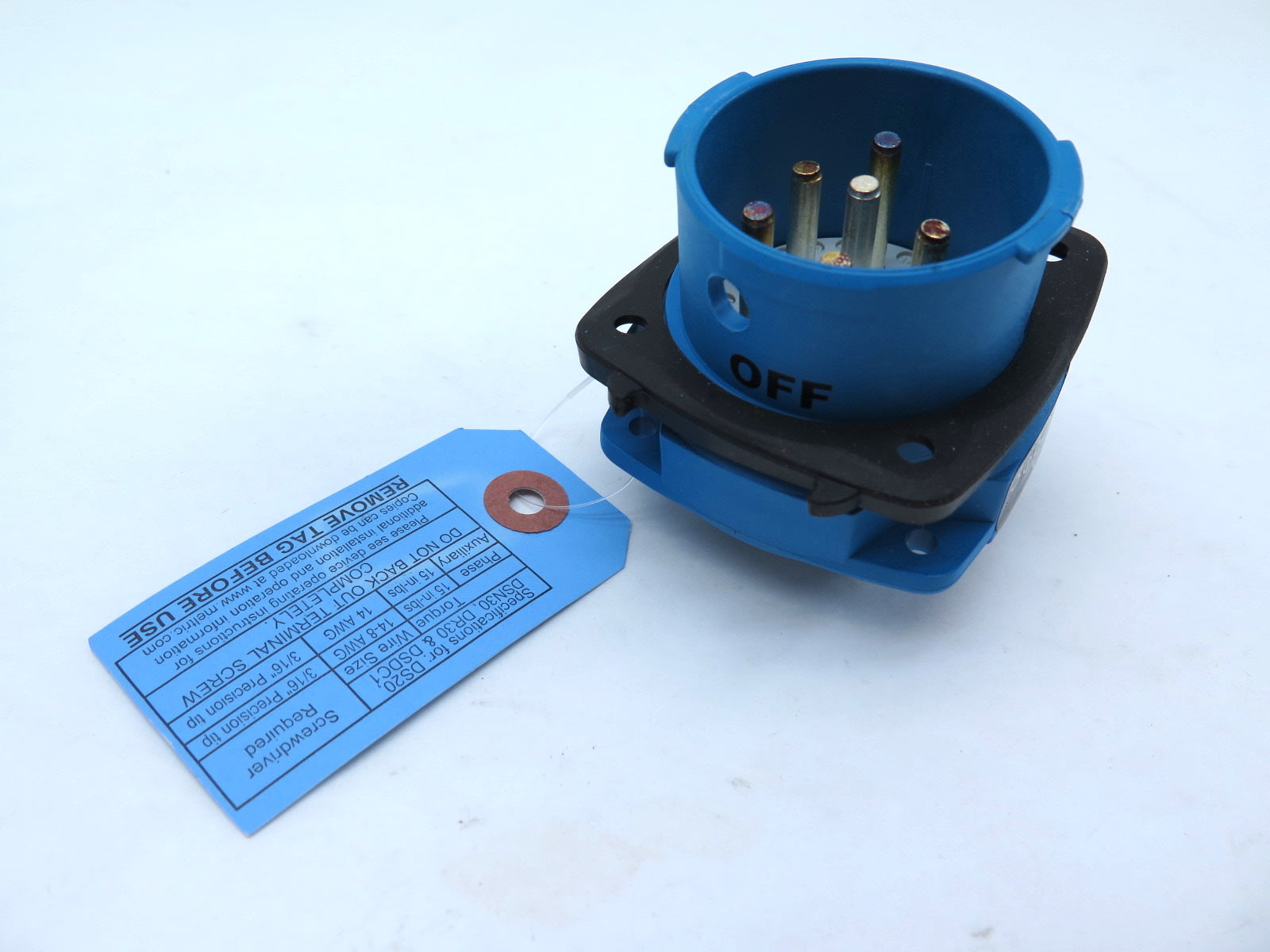 Meltric 63-38143-972 Inlet Plug DSN30 30A 600VAC 15hp Type 4X – Advance ...