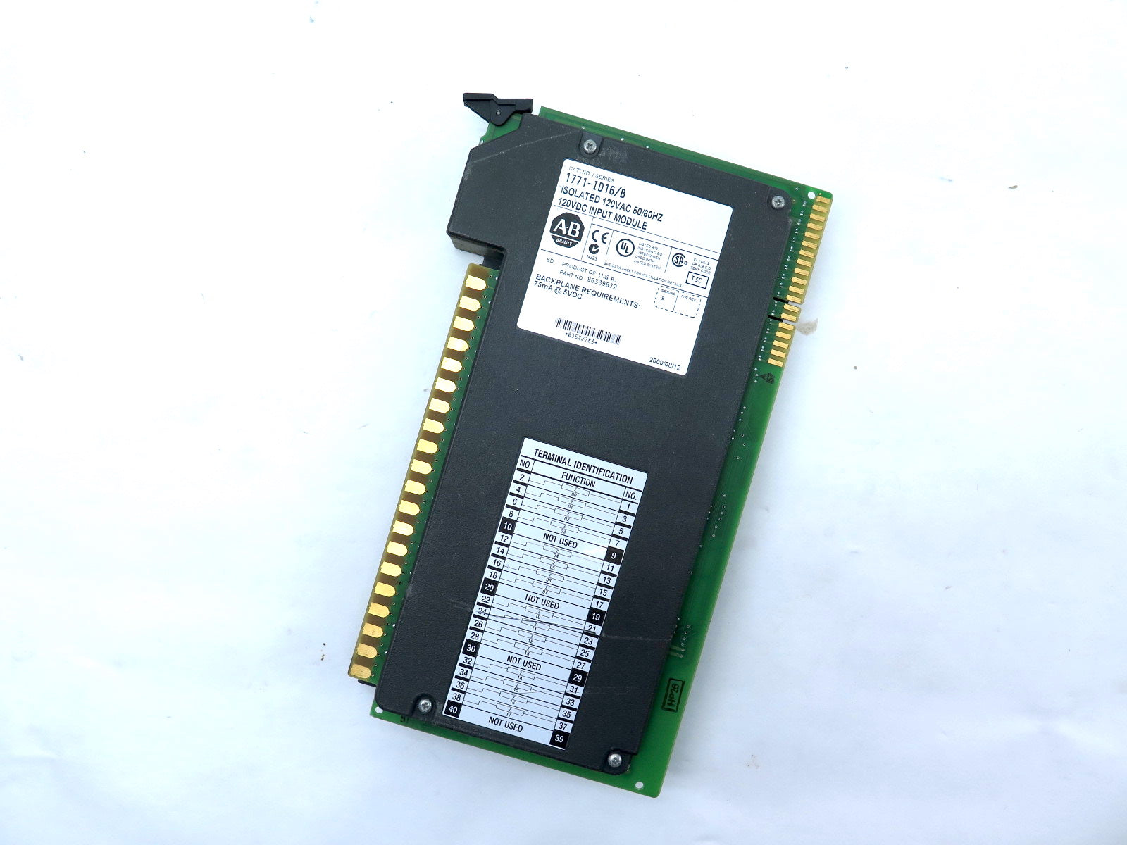 Allen-Bradley 1771-ID16/B Isolated 120VAC 50/60HZ 120VDC Input Module ...