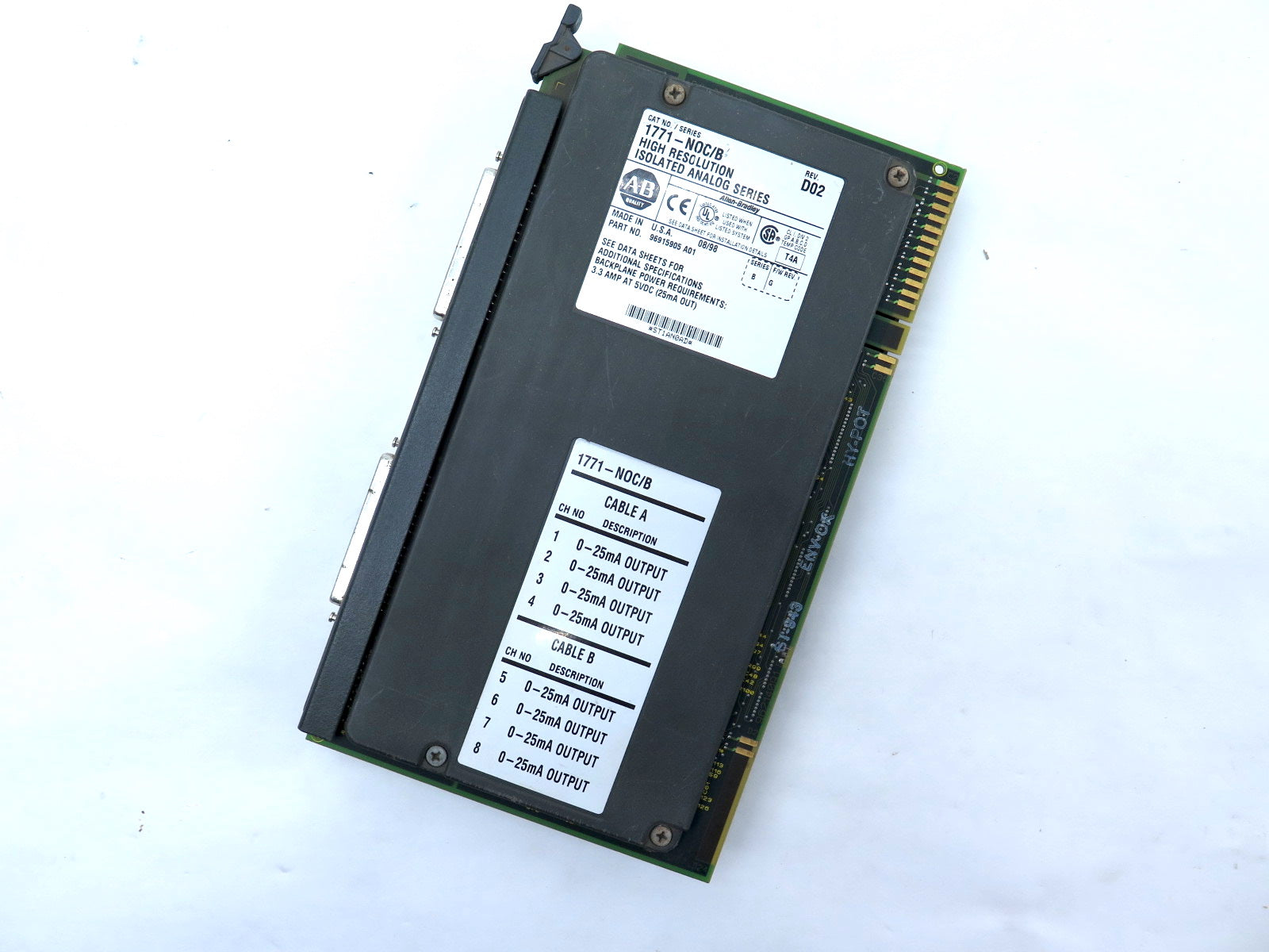 Allen-Bradley 1771-NOC/B High Resolution Isolated Analog Series Ser.B ...