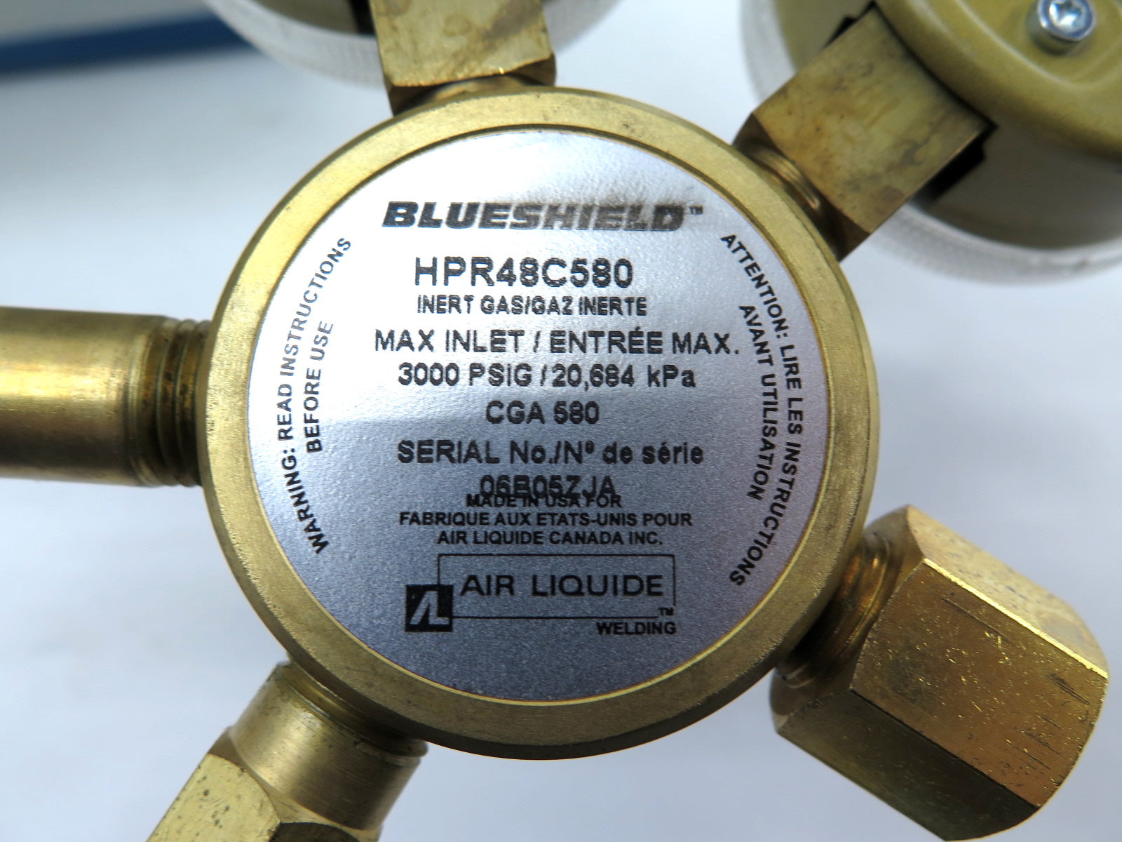 Blueshield HPR48C580 Inert Gas Regulator Serie 48 – Advance Operations