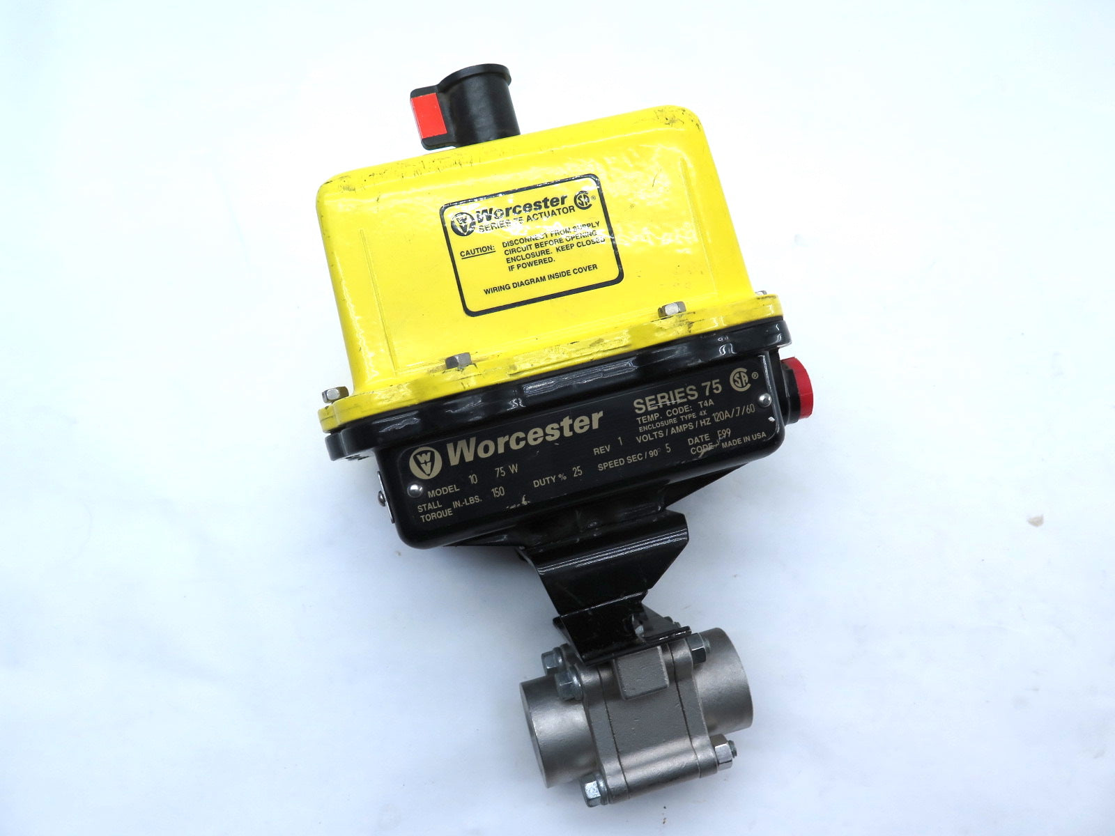 Worcester 10-75W 1E4466TSE R2 Electric Actuator & Ball Valve – Advance ...