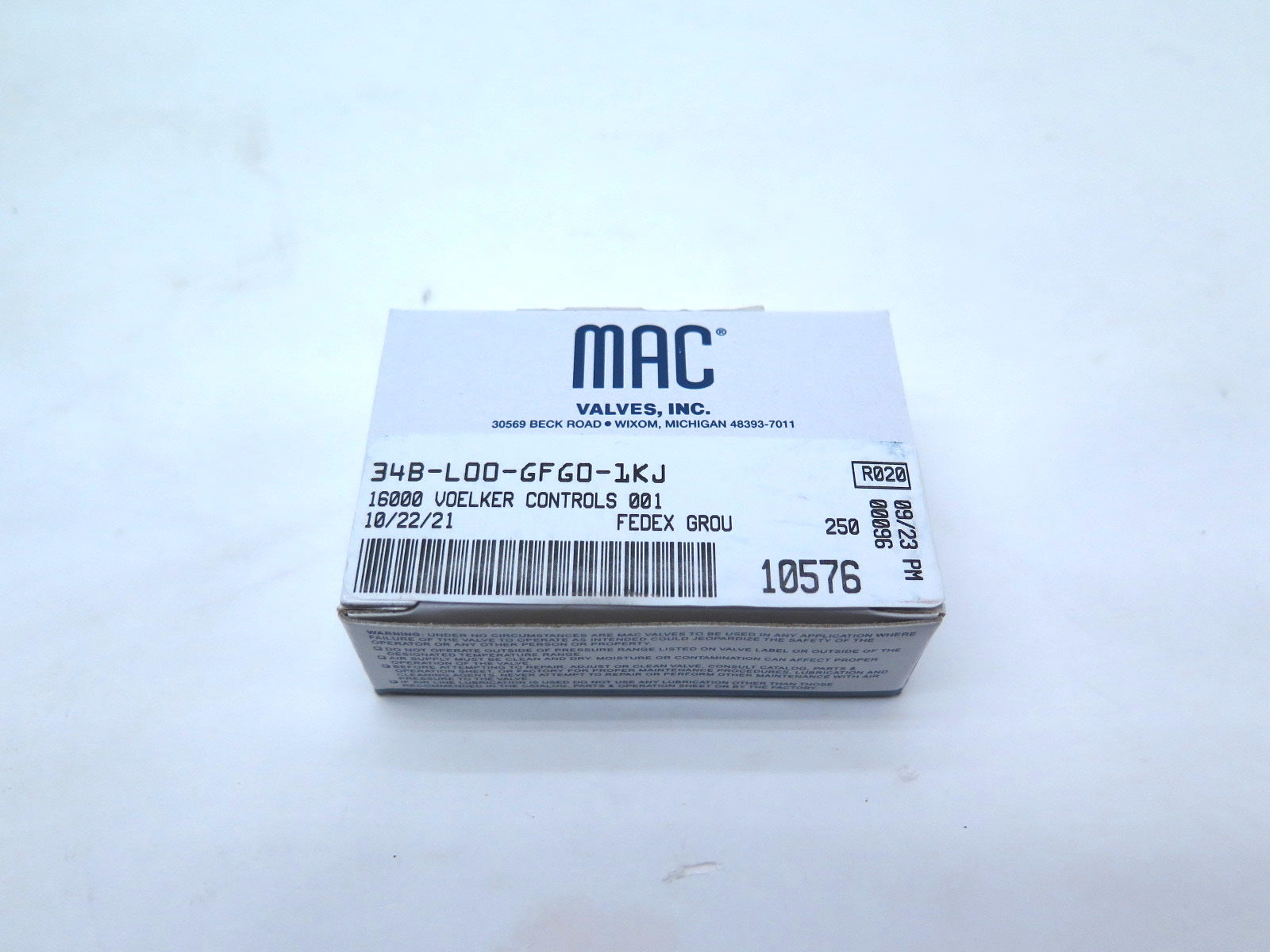 MAC 34B-LOO-GFGO-1KJ Solenoid Valve – Advance Operations