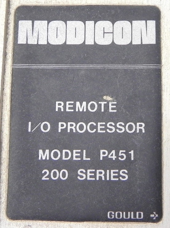 Gould Modicon Remote I/O Processor Model P451 200 Series – Advance ...