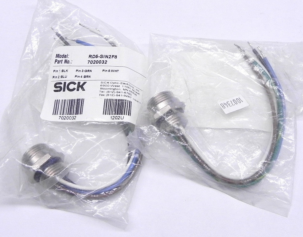Sick 5 Pins Receptacle RD5-SIN2F8 (Lot of 2)