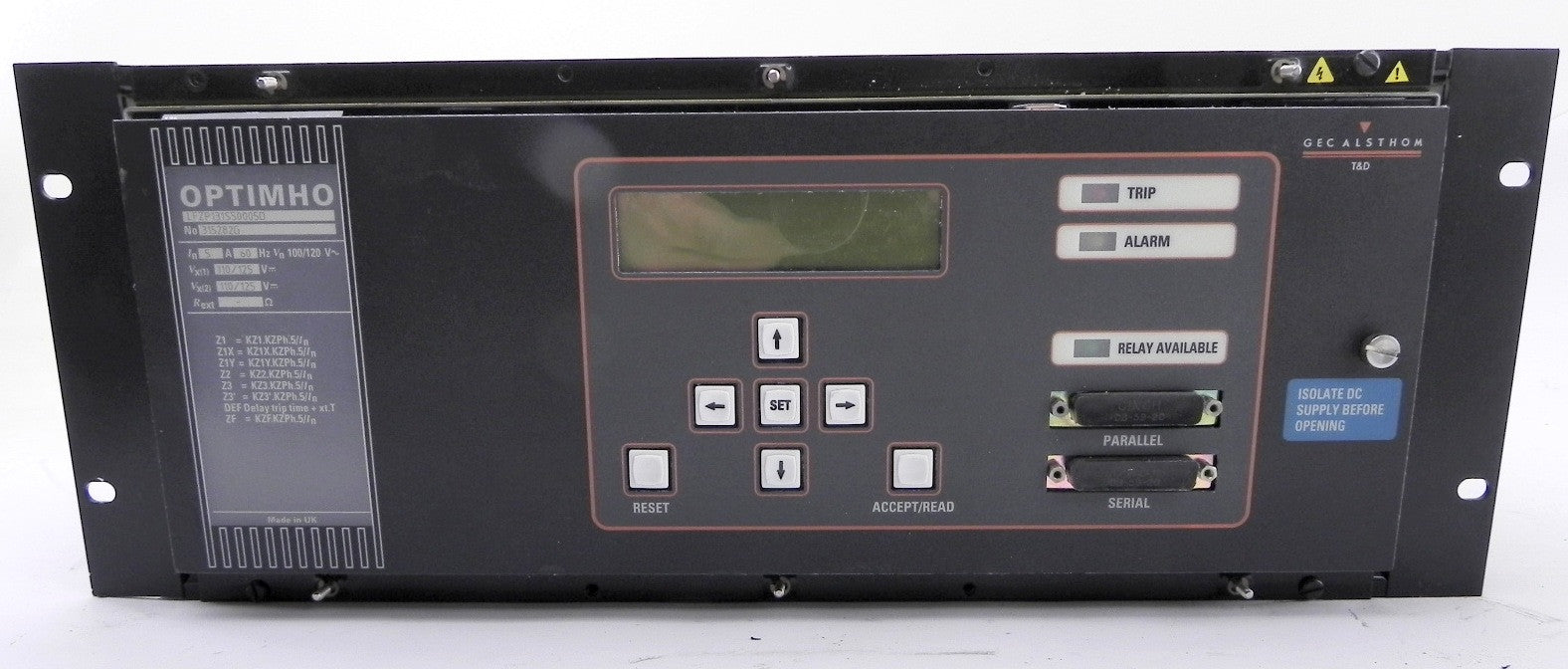 Gec OPTIMHO Protection Relay LFZP131S50005D Used – Advance Operations