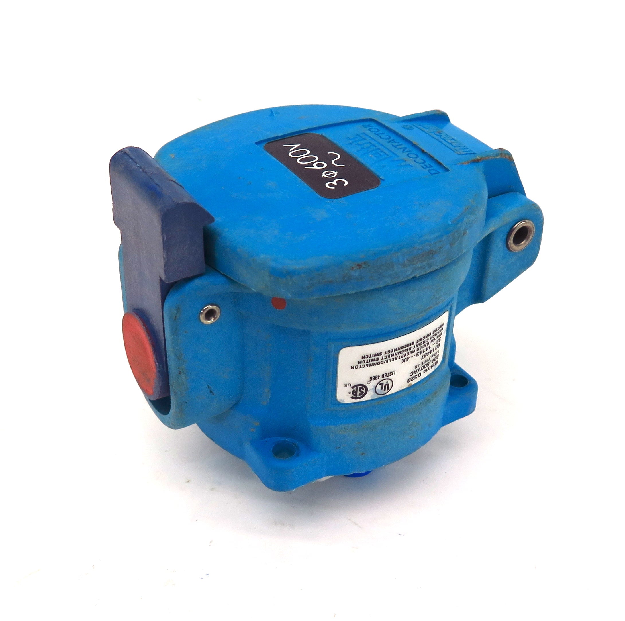 Meltric Decontactor Receptacle 33-14143-4X DS20 20A 3ø600V 7.5 HP ...