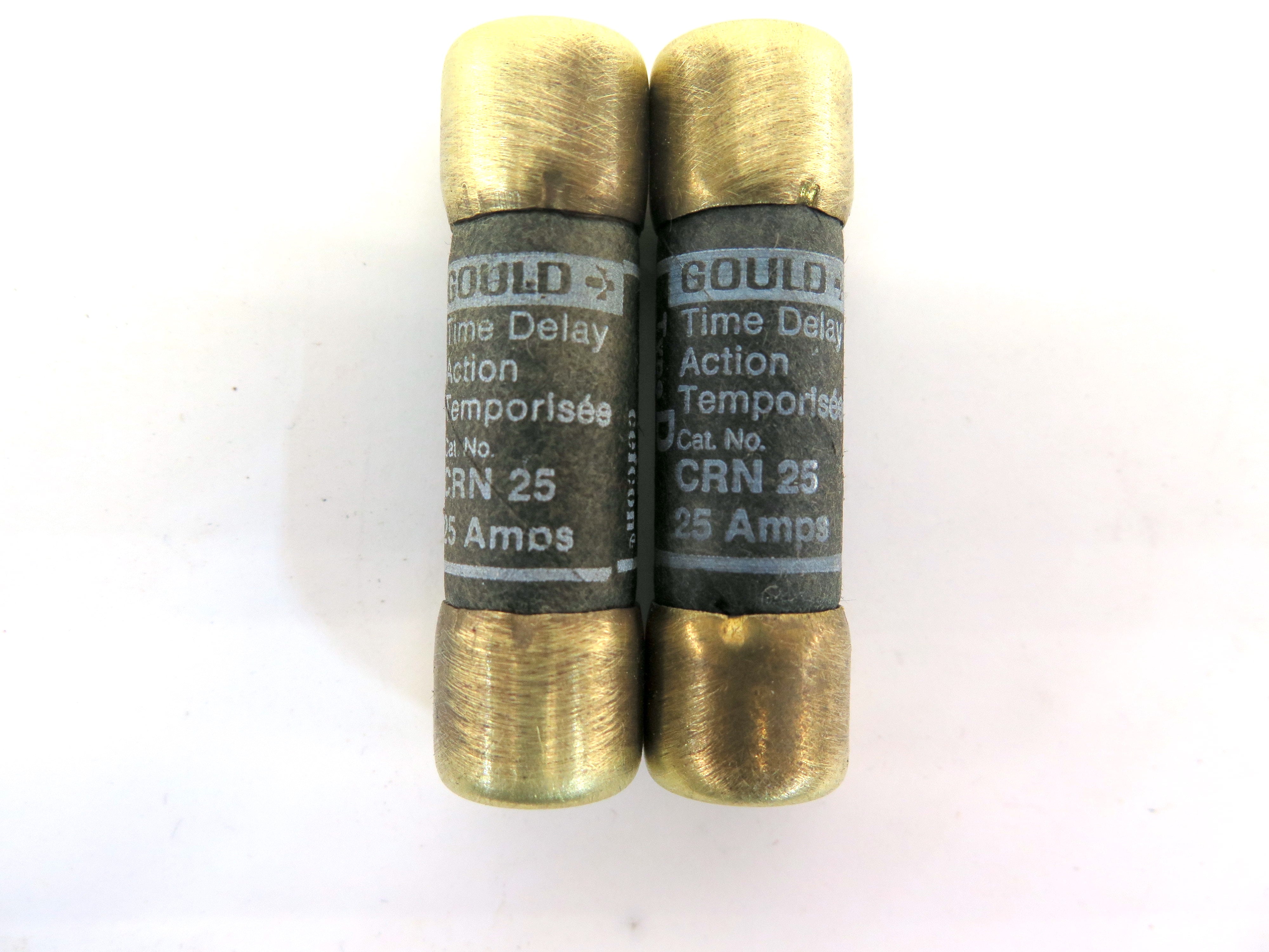 Gould- Shawmut CRN25 Type D Time-Delay Fuse 25 Amps 250V Lot of 2 ...