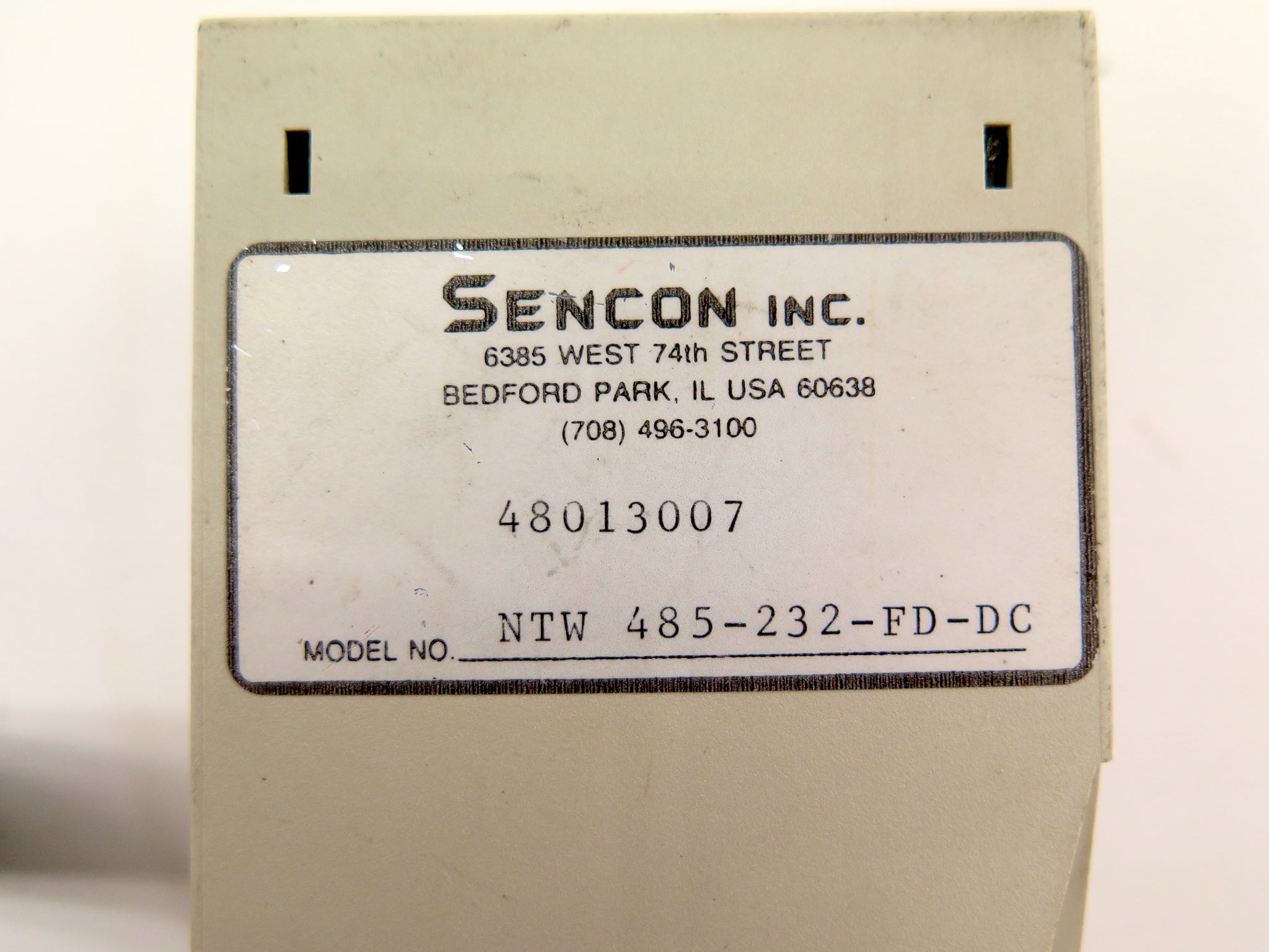 Sencon Inc. 232-FD-DC / NTW485-232-FD-DC Control relay – Advance Operations