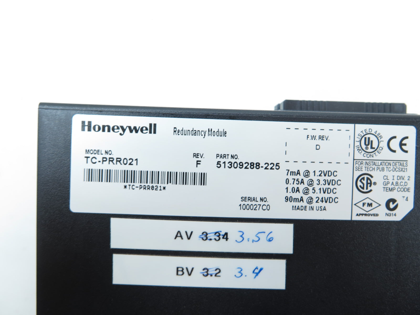 Honeywell TC-PRR021 Redundancy Module Rev.F – Advance Operations