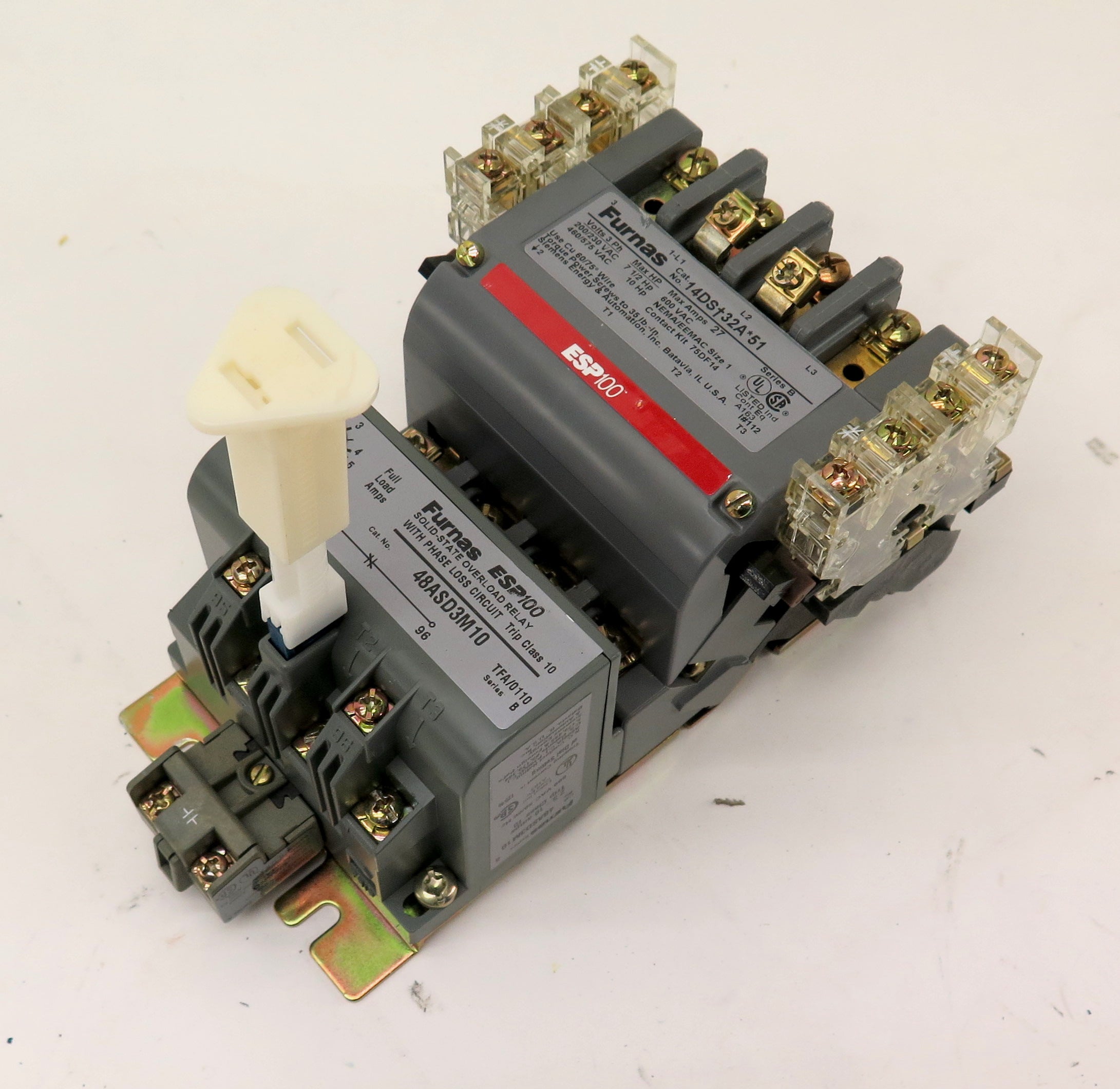 Furnas 14DS+32A*51 Starter Size 1 & 48ASD3M10 Overload Relay 2.5-10A 6