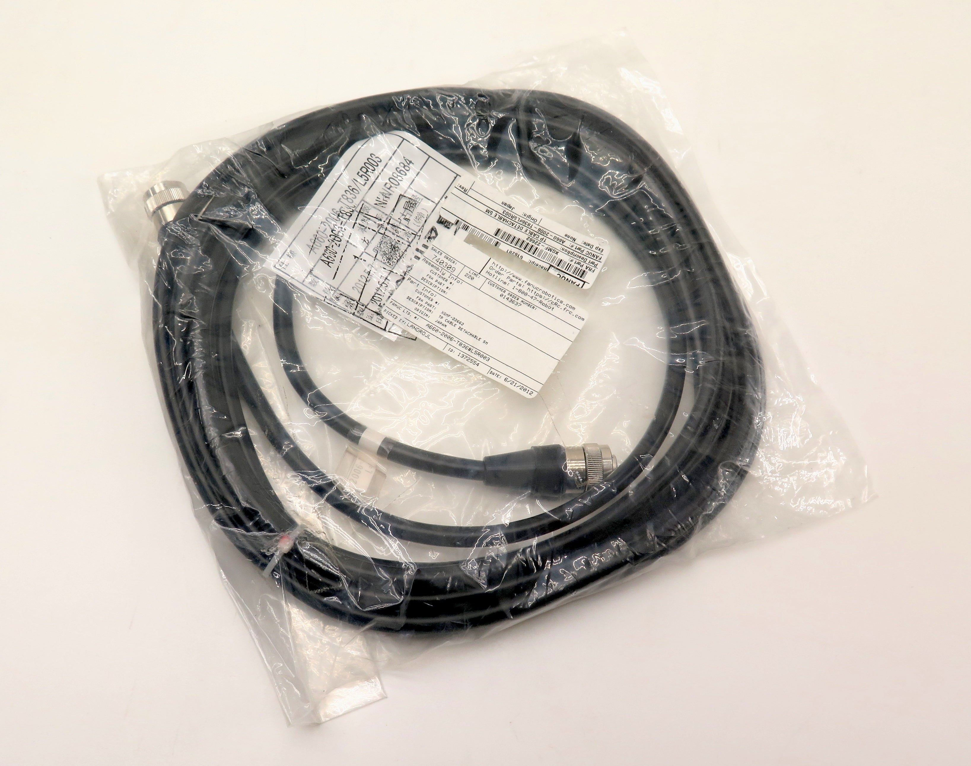 General Electric / Fanuc A660-2006-T836#L5R003 TP Cable Detachable 5M ...
