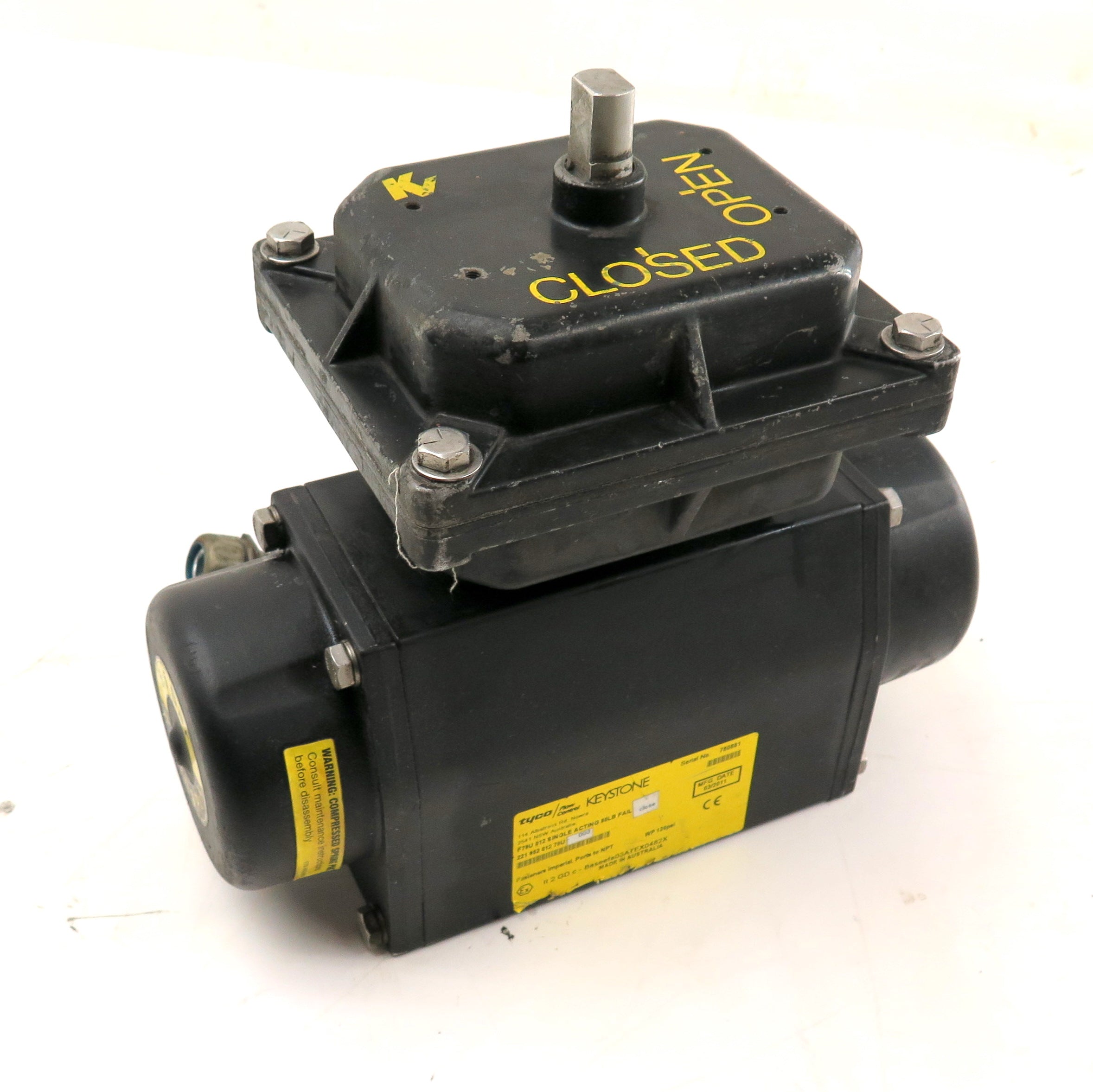 Keystone / Tyco F79U 012 Single Acting 80Lbs Fail Close Actuator ...