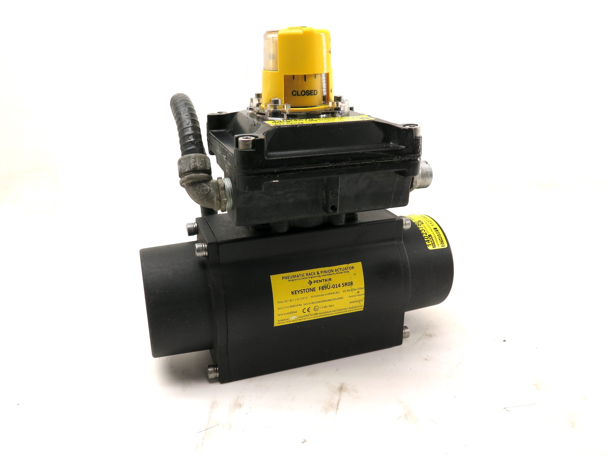 Keystone / Pentair Pneumatic Rack & Pinion Actuator F89U-014 SR08 ...