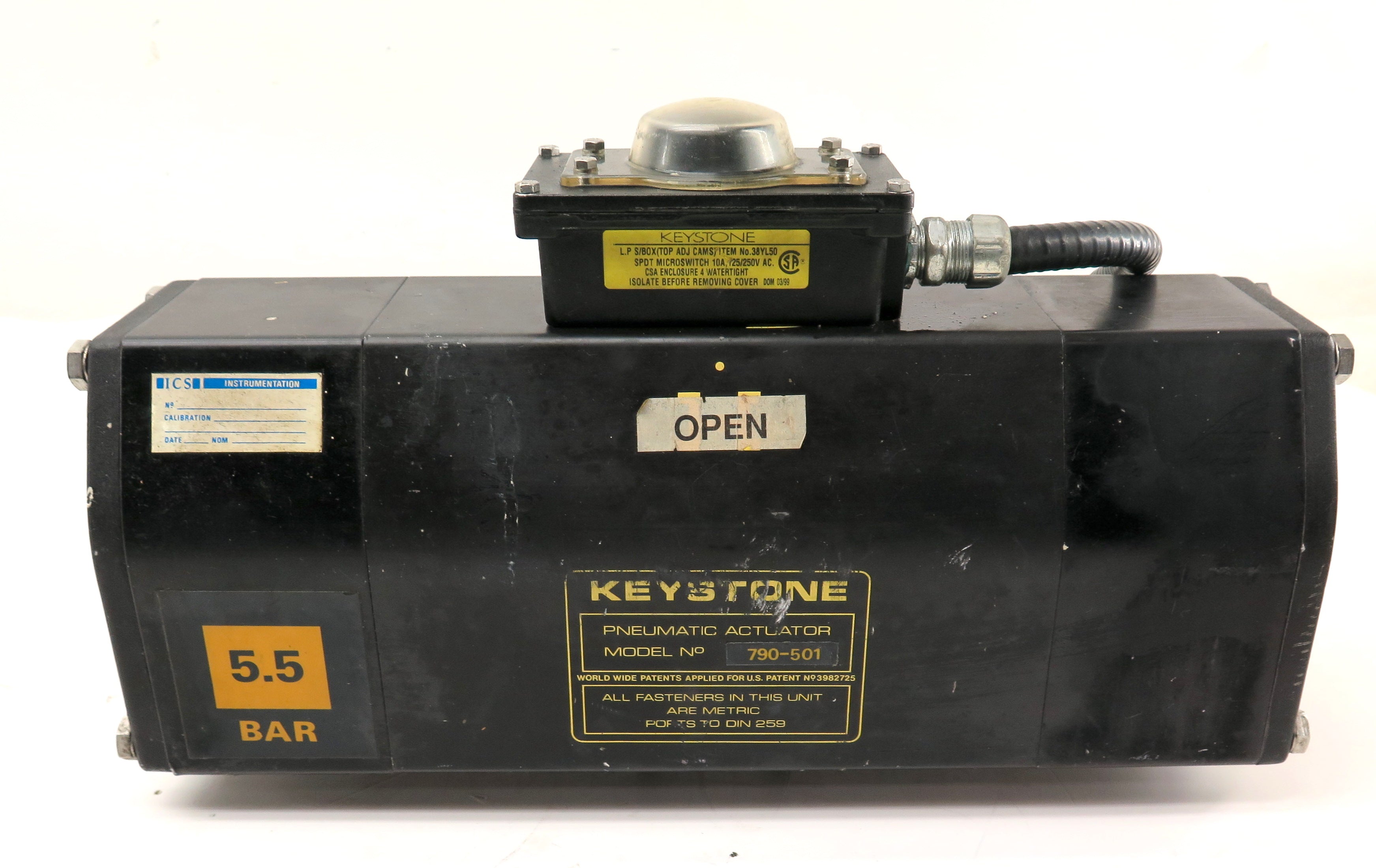Keystone 790-501 Pneumatic Actuator – Advance Operations