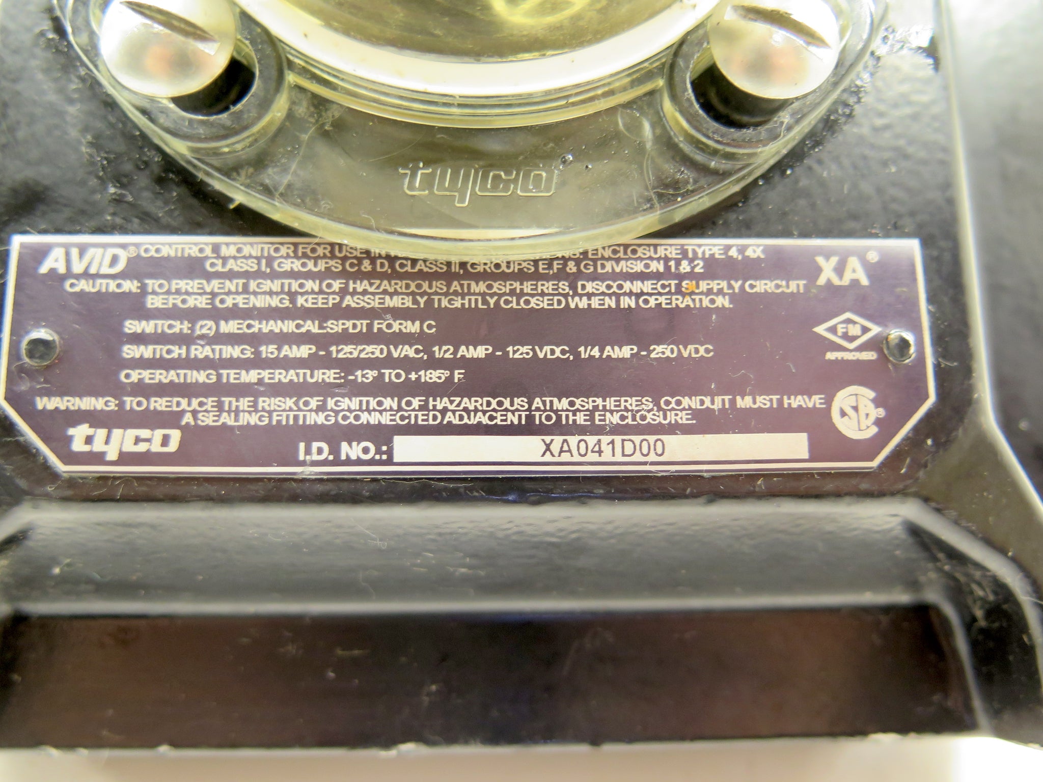 Tyco XA041D00 Positioner Monitor Actuator Control – Advance Operations