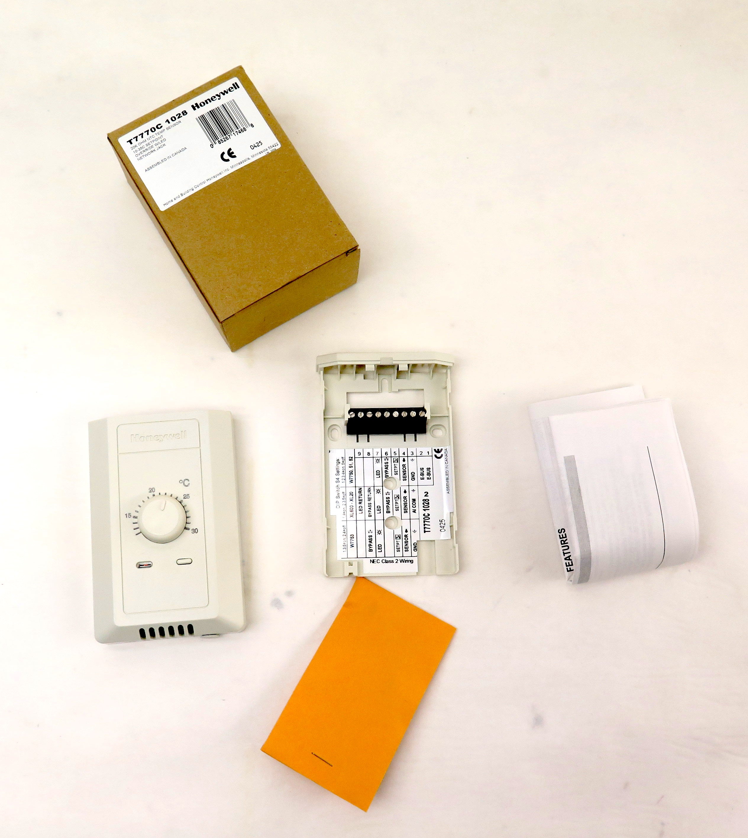 Honeywell T7770C 1028 Room Temperature Sensor 20K OHM NTC 10-35C ...